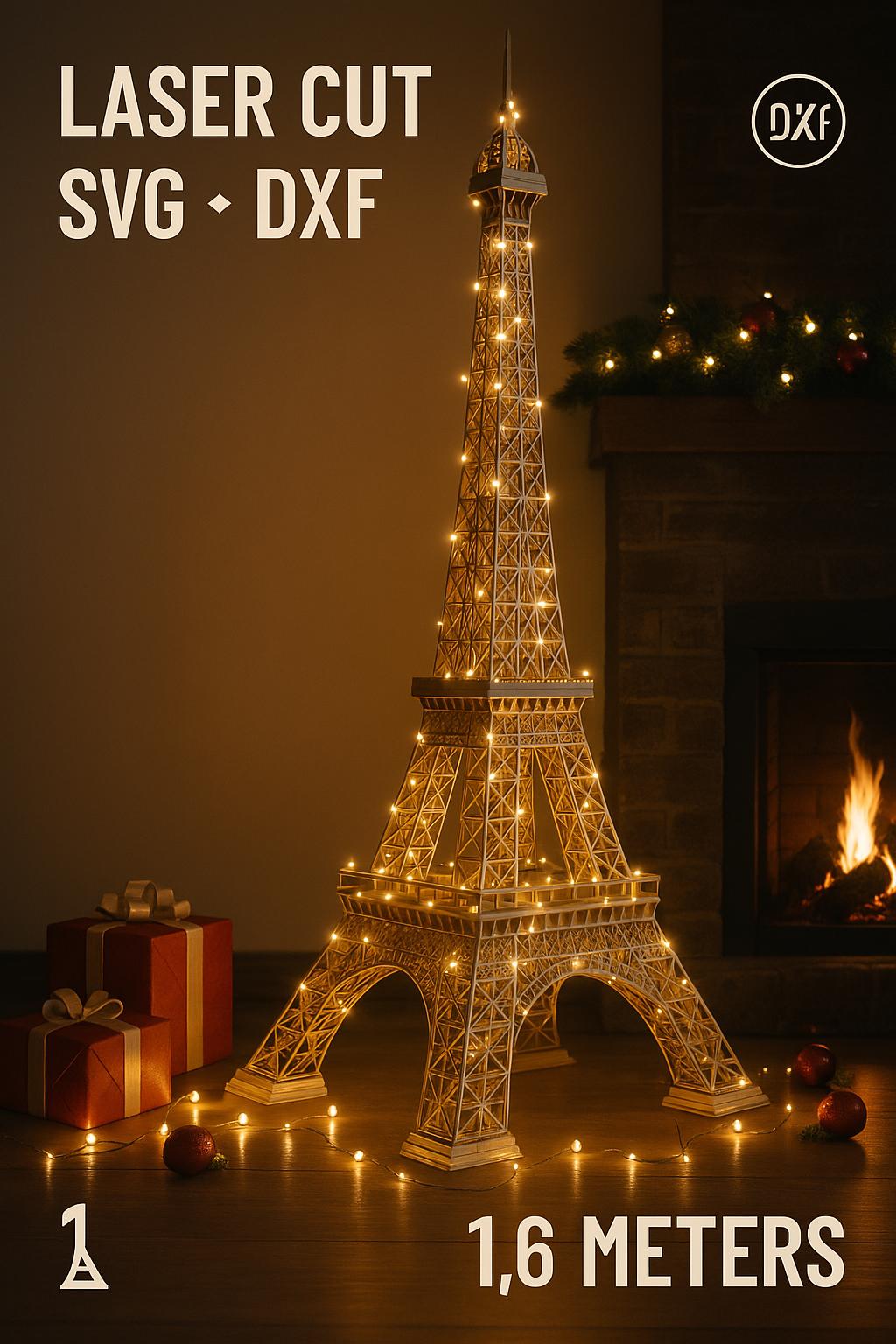 Large Eiffel Tower Laser Cut File: 3D Puzzle, DIY Decor (DXF File) - Etsy