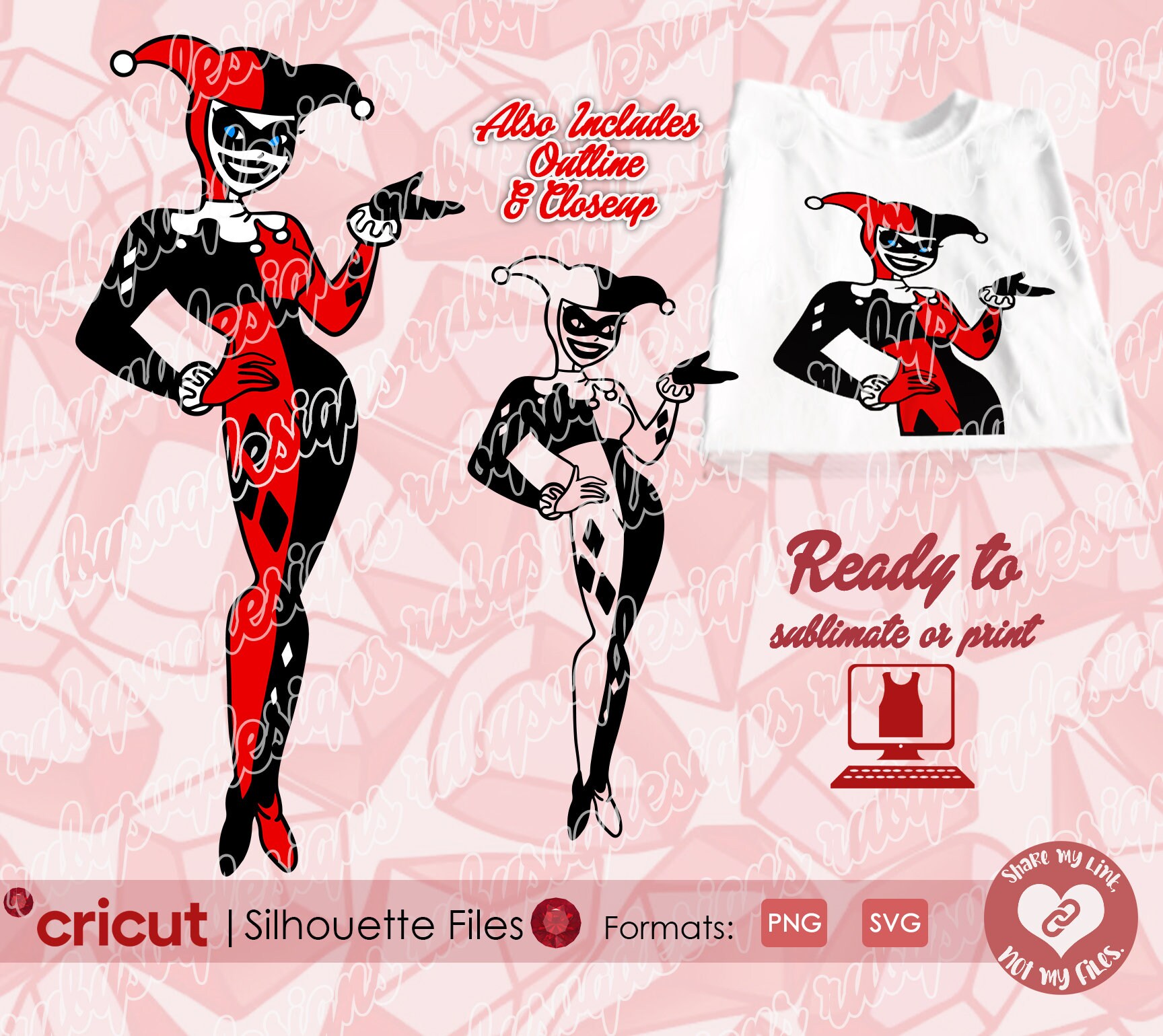 Harley Svg Comics Svg Svg Harley Cut File Svg Villain - Etsy