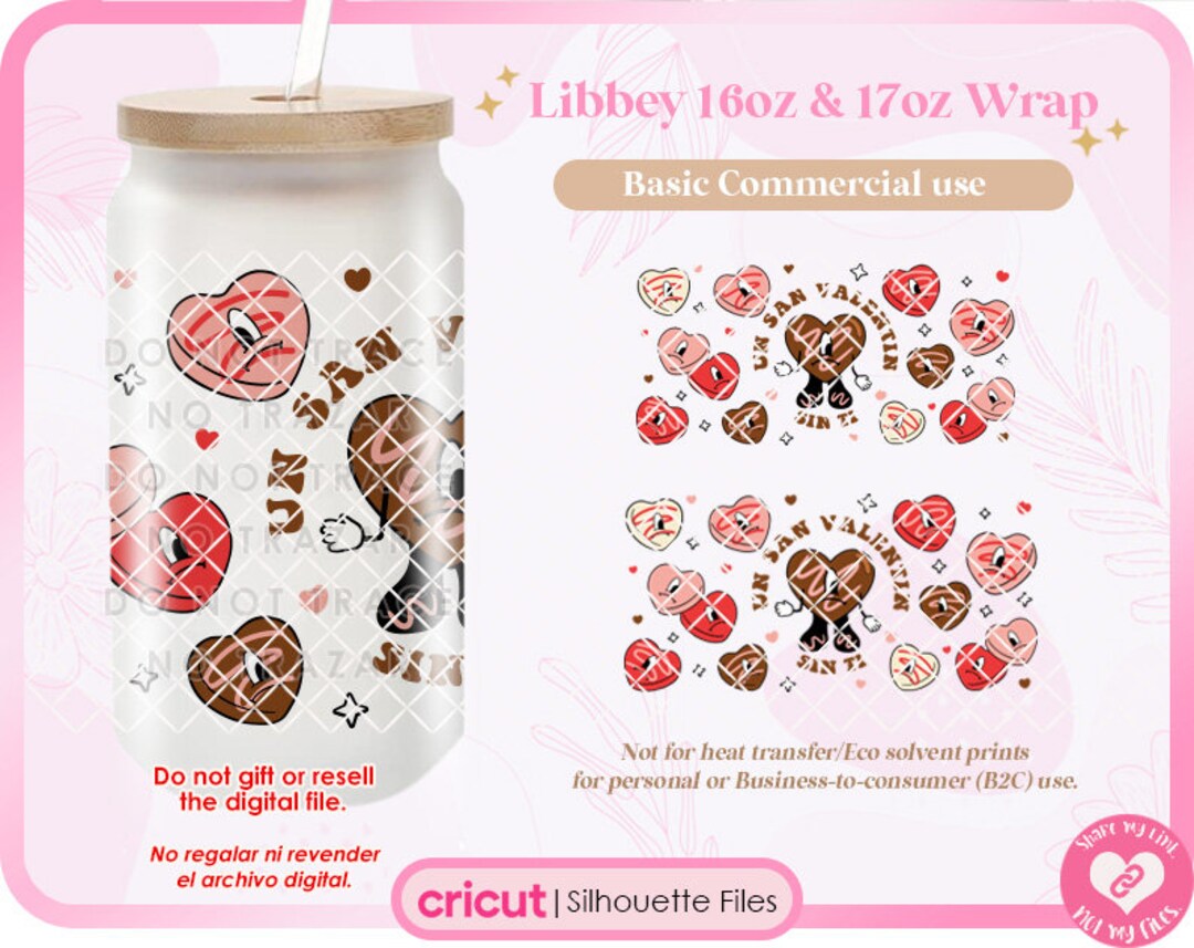 Bad Bunny Valentine Svg, Un San Valentin Sin Ti 16oz, 17oz Wrap SVG PNG ...