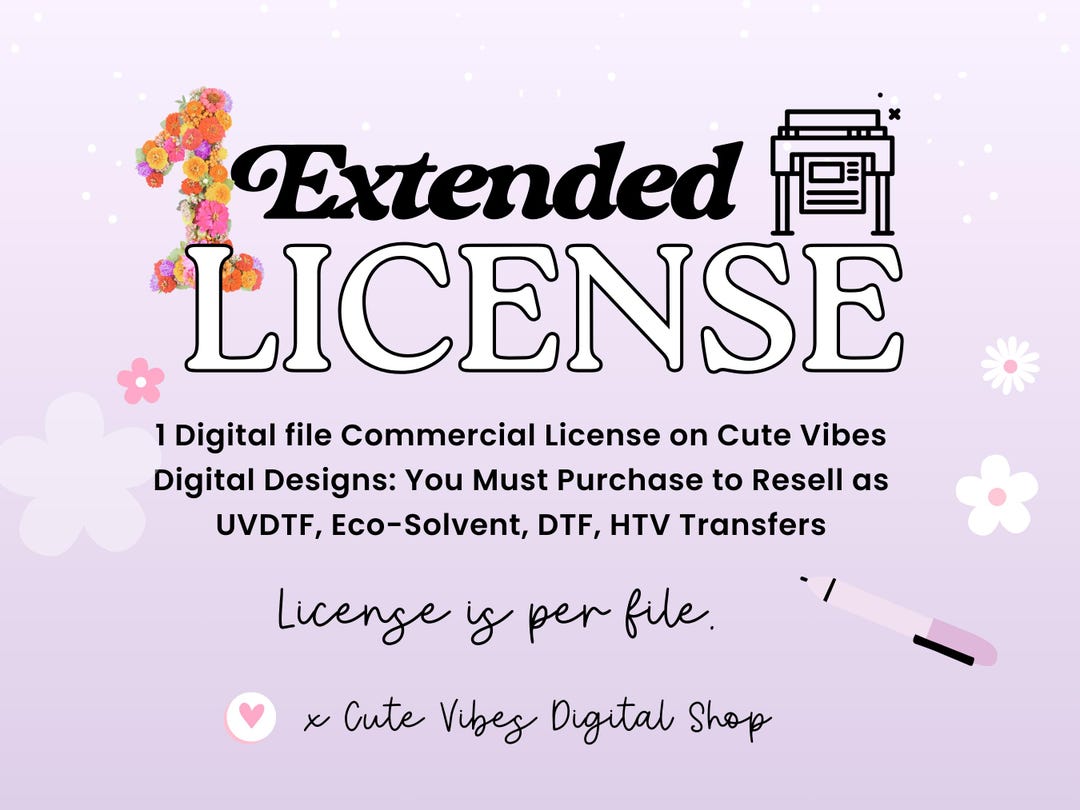 1 Extended Commercial License on 1 Digital Design- You Must Purchase to ...