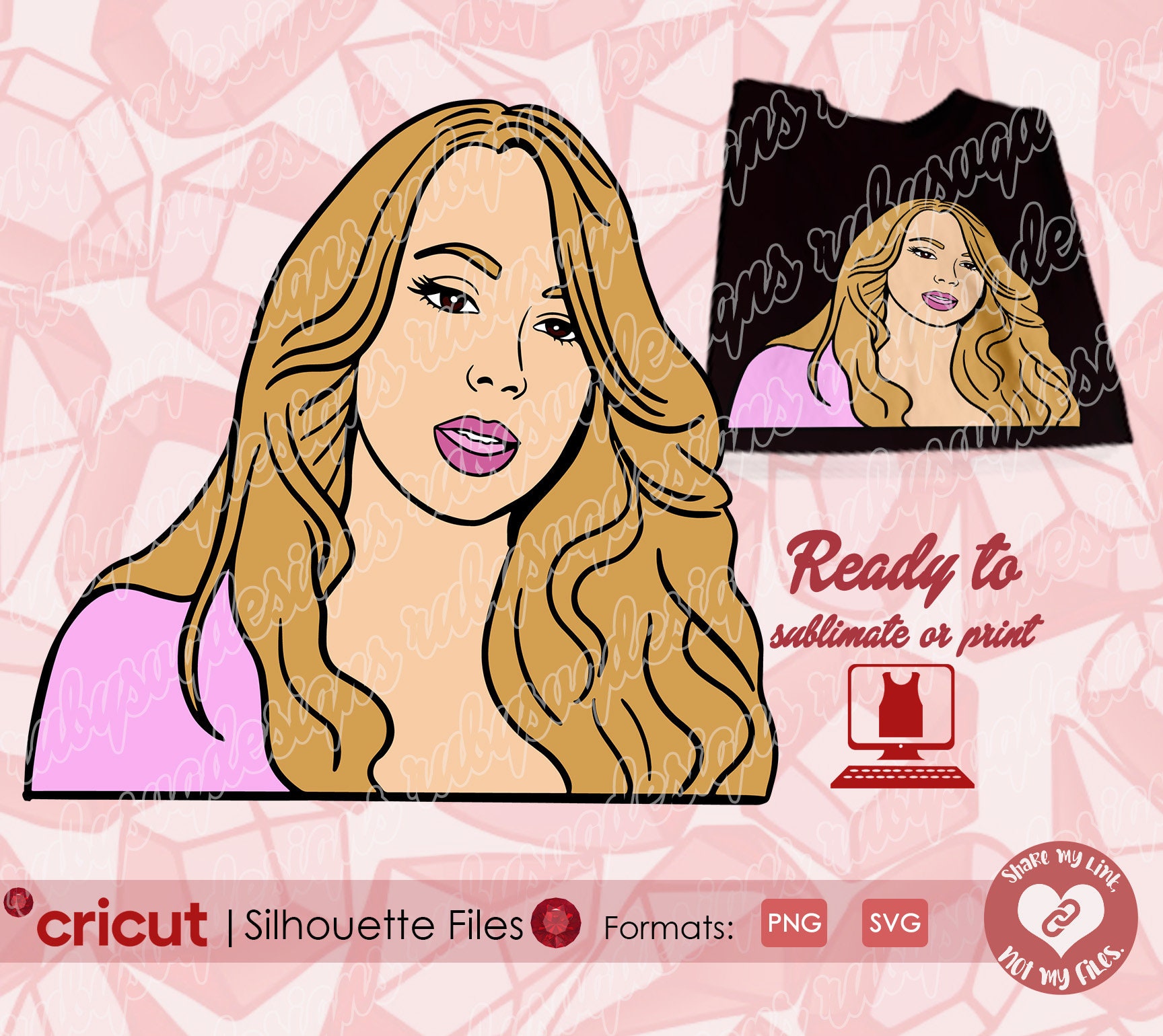 Instant Download Mariah Mariah Svg Singer Svg Celebrity | Etsy