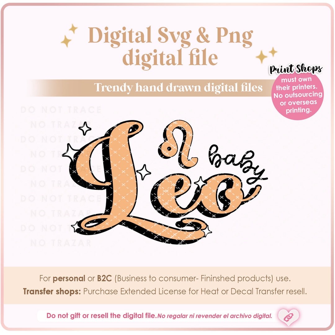 Leo Baby Svg & Png File, Leo Era Svg, July Baby Era Svg, Birthday Month ...
