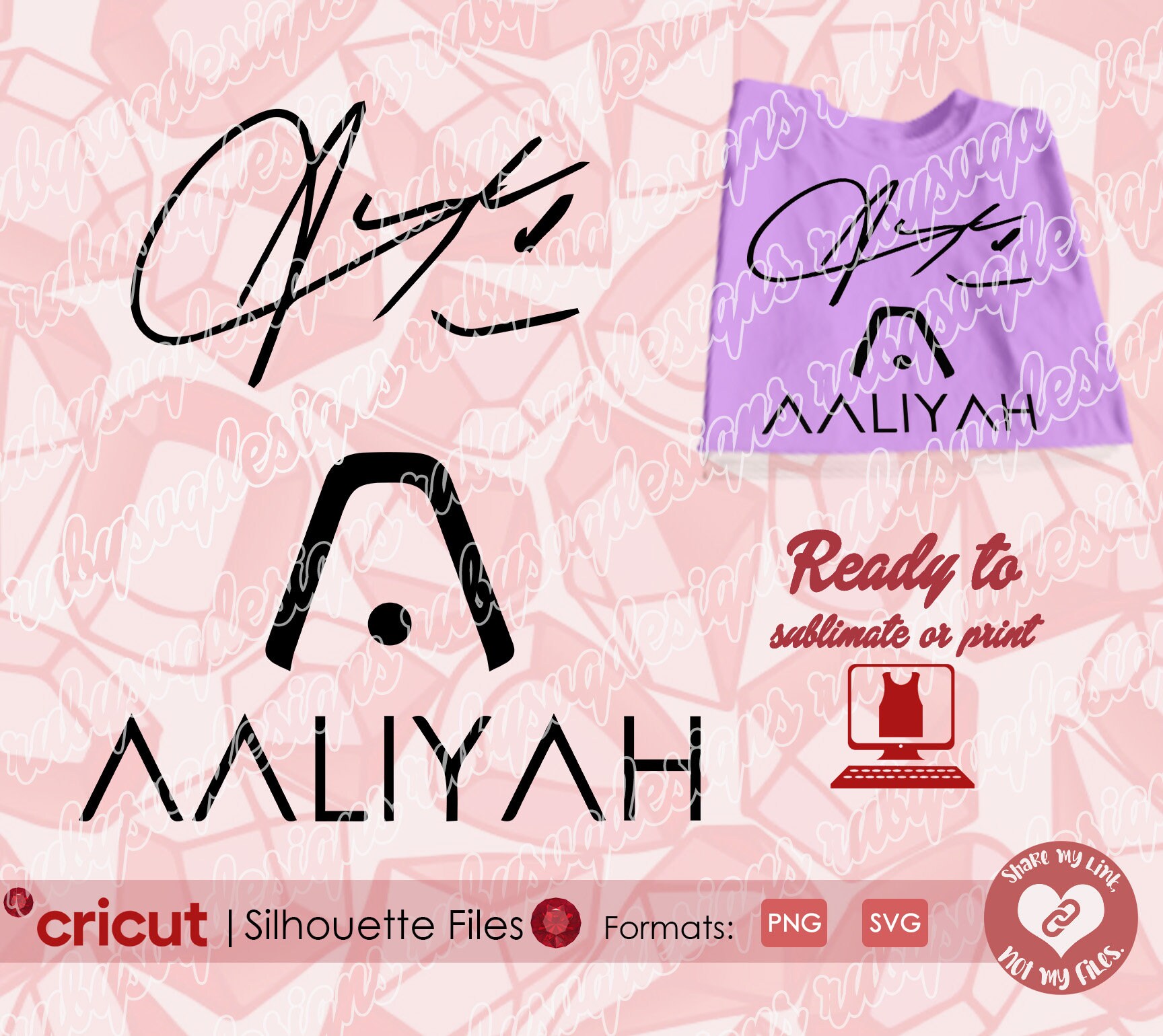 Aaliyah Svg aaliyah Signature Svg R&B Singer Png Aaliyah | Etsy