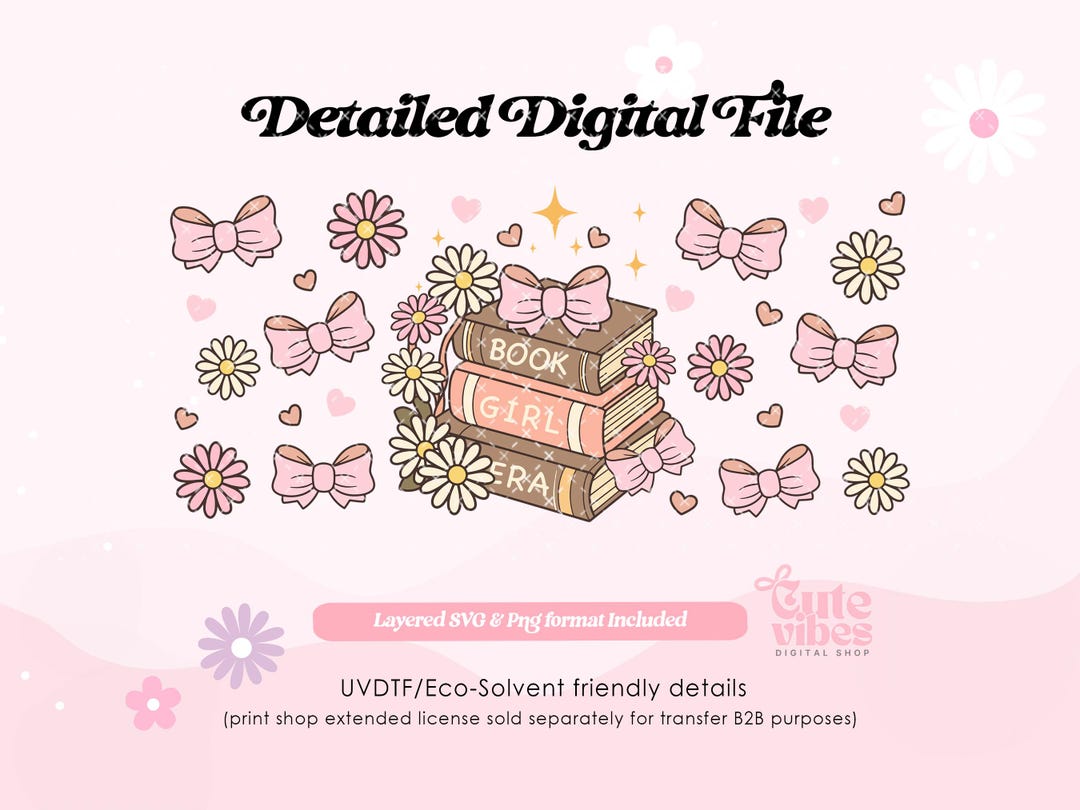 Book Girl Era Wrap SVG and PNG, Bookish Svg, Booktok Svg, Buy Me Books ...