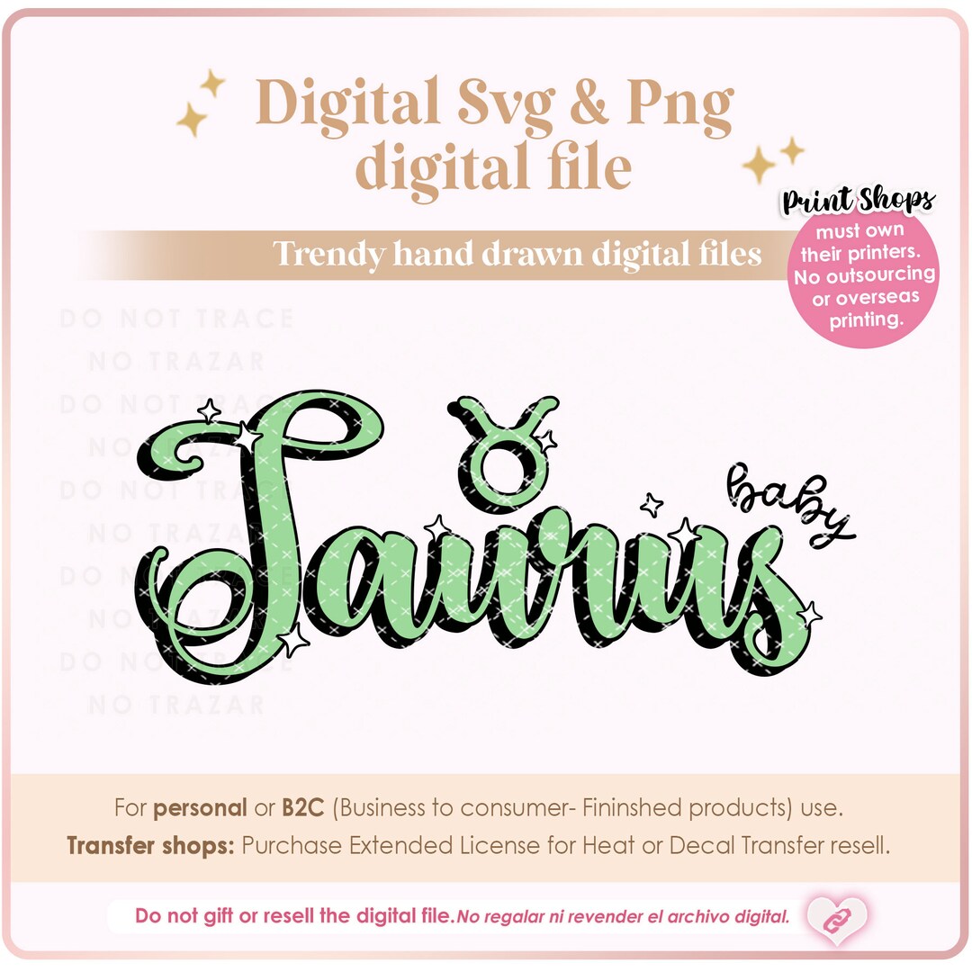 Taurus Baby Svg & Png File, Taurus Era Svg, April Baby Era Svg ...