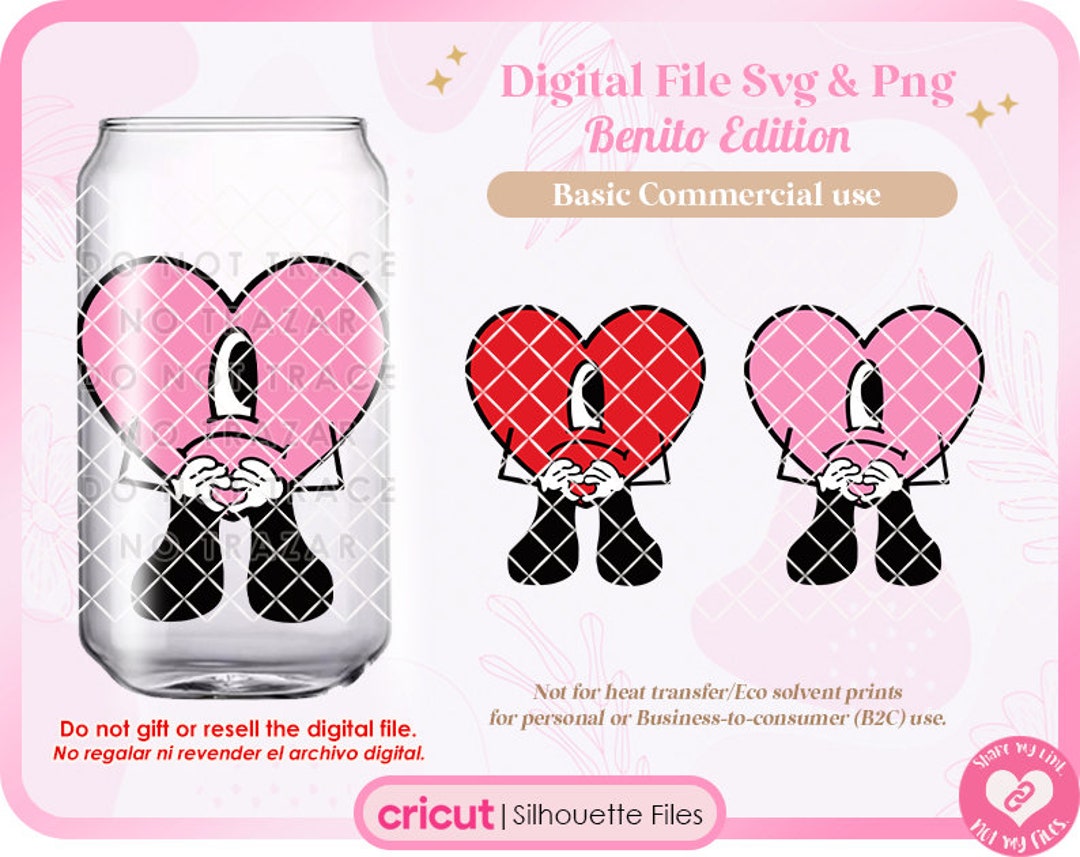 Bad Bunny Valentine Svg and Png Un San Valentin Sin Ti Svg - Etsy