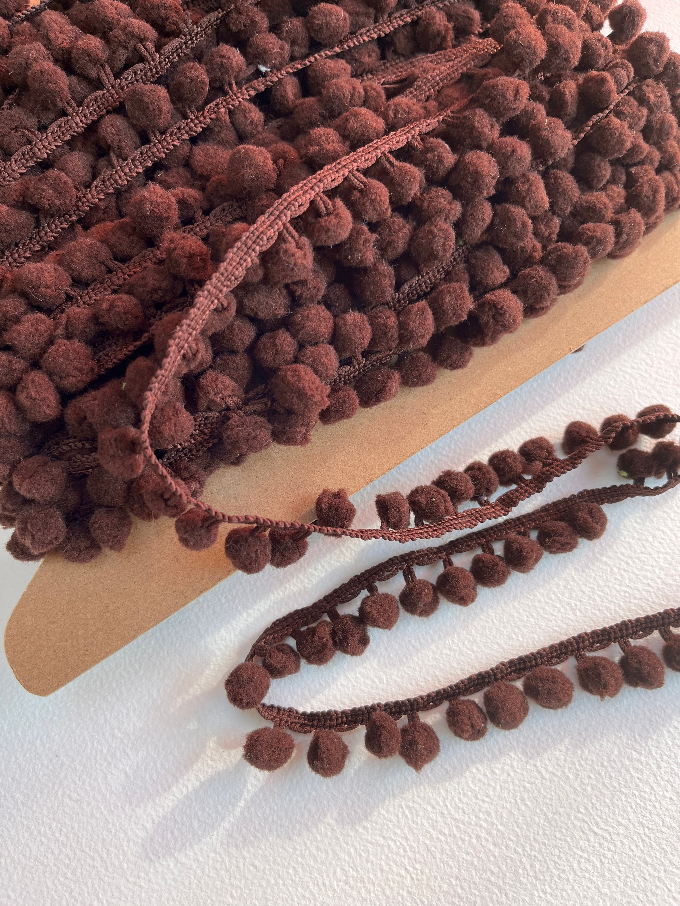 Chocolate Brown Pom Pom Bobble Trim Bright Pom Pom Sold by - Etsy