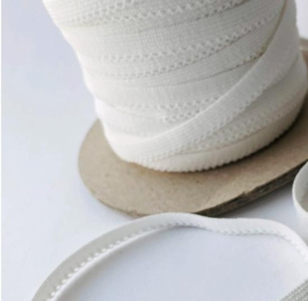 9mm Picot Lace Edging Trim - 5m Length. Sustainable Bio Picot Elastic ...