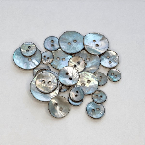 10 Akoya Shell Buttons Natural. Available in 5 Sizes 10mm, 11mm, 13mm ...