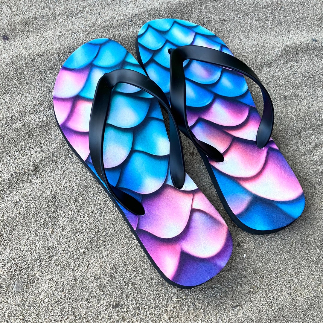 Women Sandals, Flip Flops, Mermaid Sandals, Vacation Shoes, Beach ...