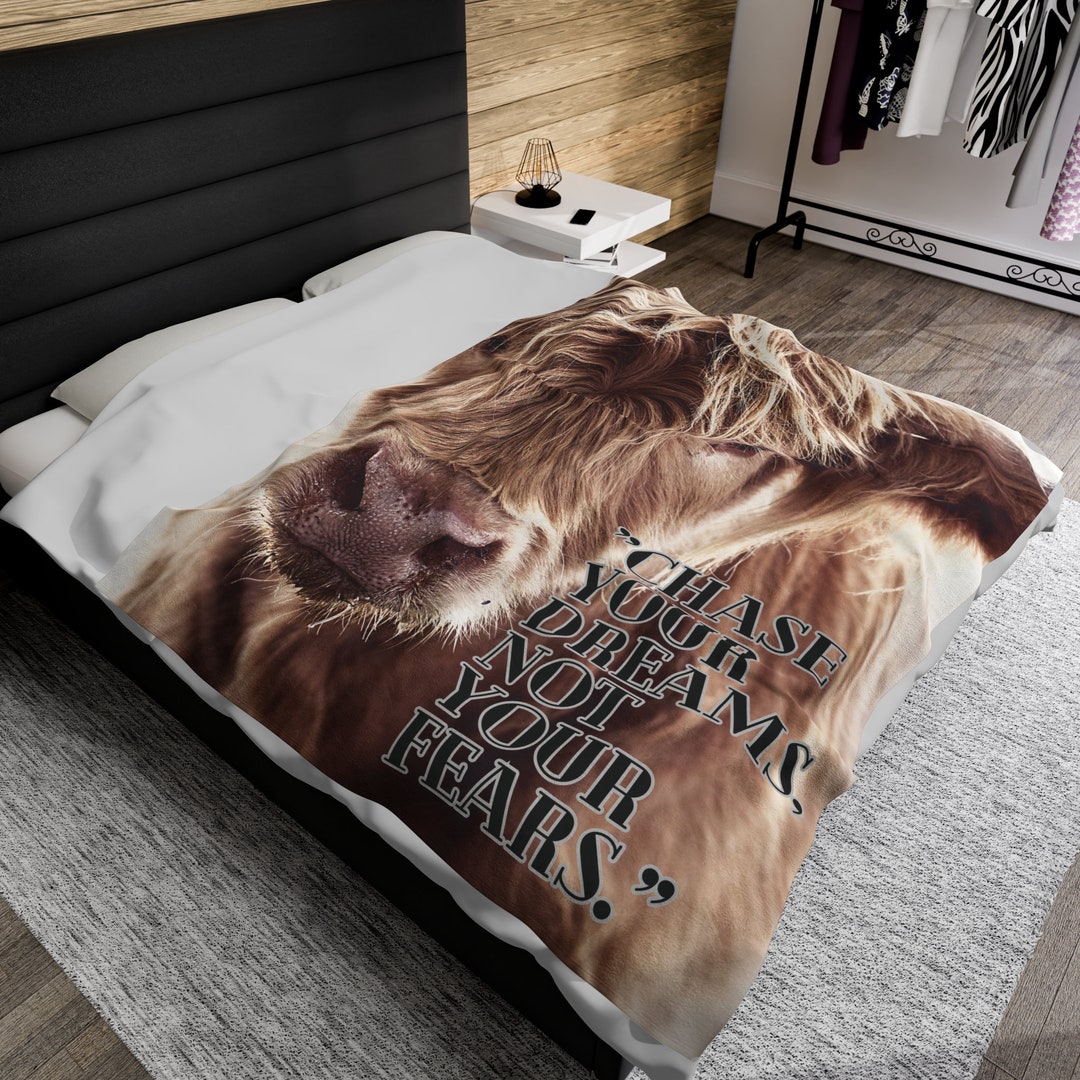 Highland Cow Blanket, Cow Home Decor, Highland Cow Bedroom, Western ...