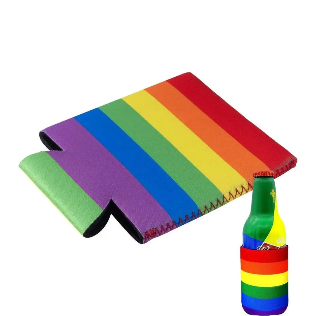 Lgbtq Rainbow Can Sleeves Drink Sleeves Coolers Reusable Soda Etsy