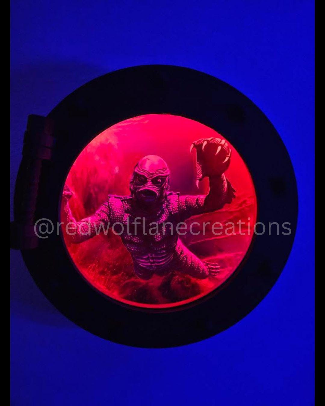 Large Creature From the Black Lagoon Porthole Wall Decor | LED Horror ...