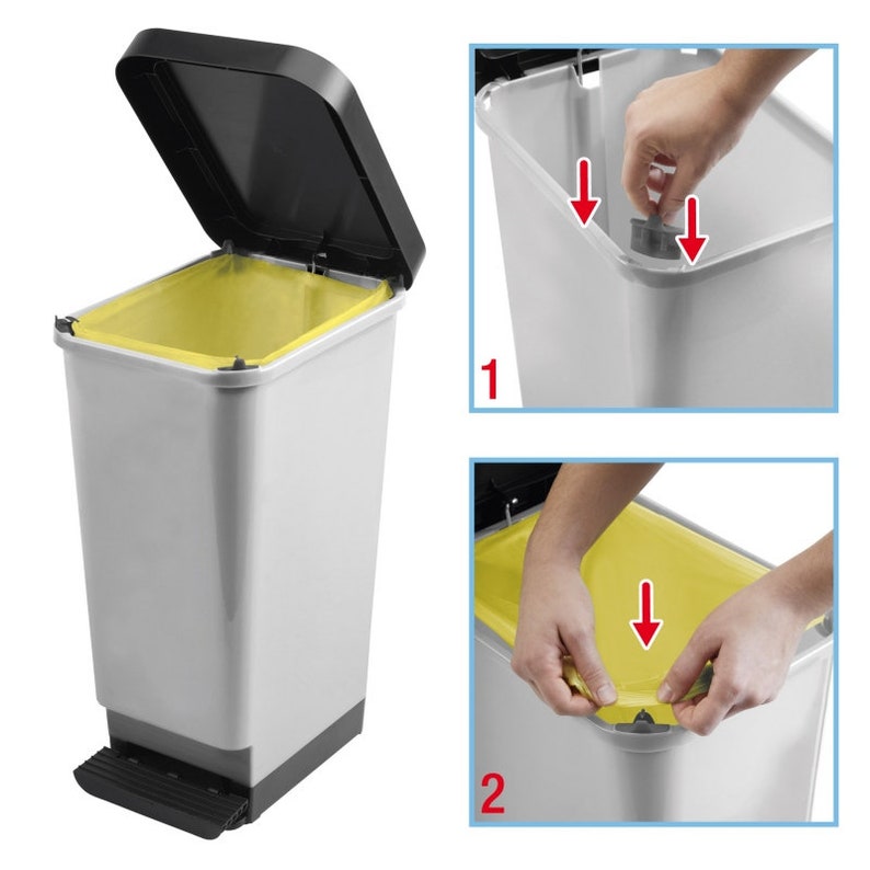 45L Moda Pedal Bin - White - Etsy UK