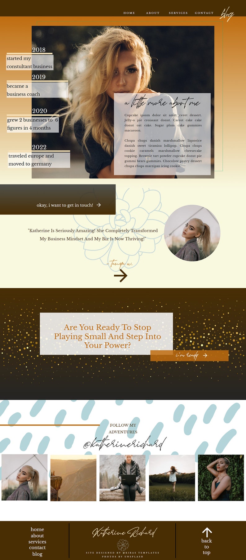 Web Site Design Template for Coaches, Women Business Coaching Website ...