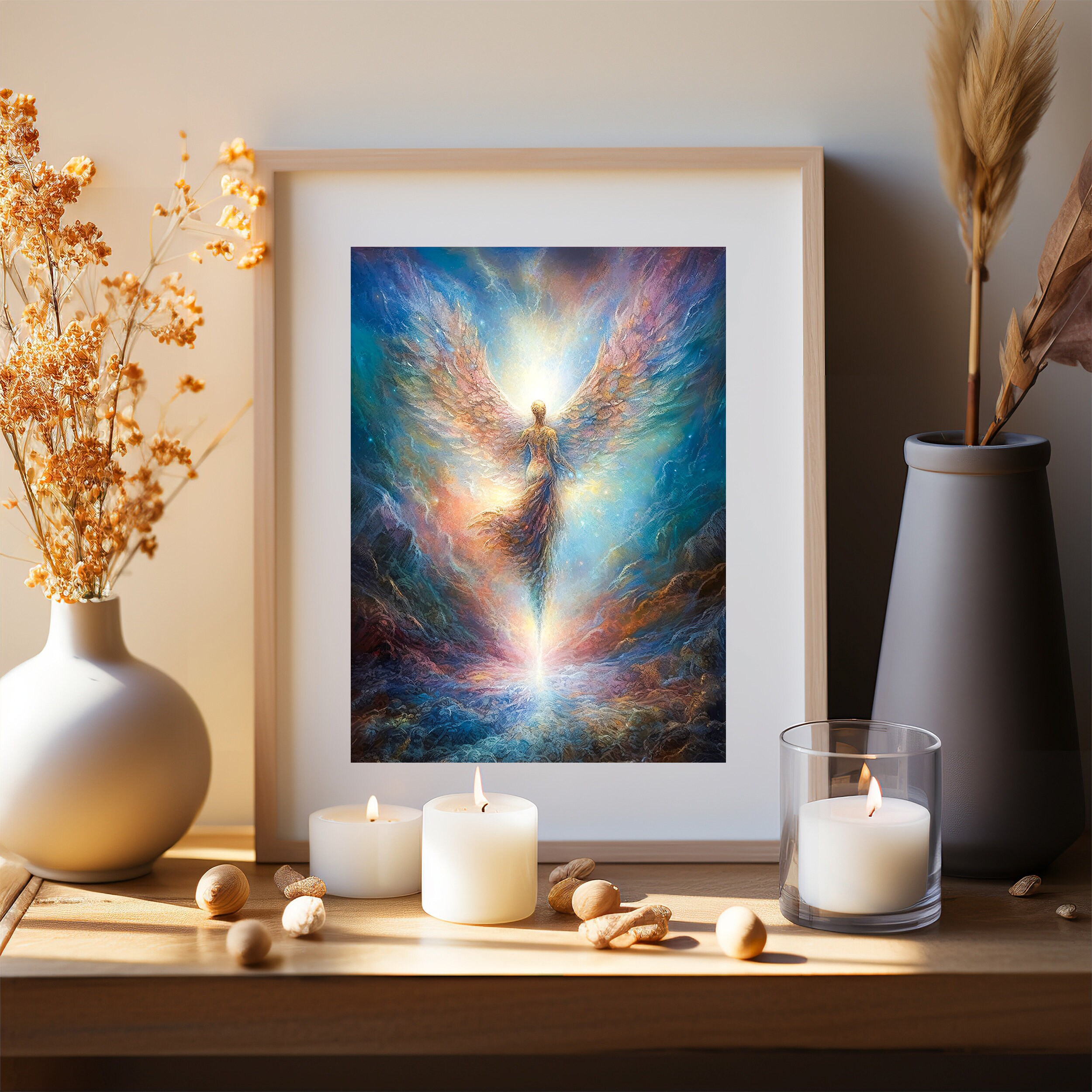 Angel Wall Art Prints Guardian Angels Spiritual Wall Art Gifts for Him ...