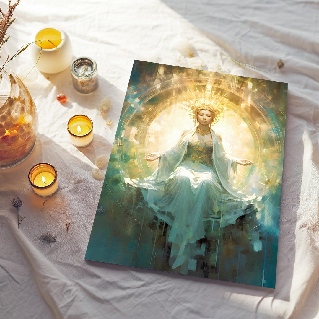 Quan Yin Wall Art Prints Quanyin Goddess Deity Spiritual Wall Art Gifts ...
