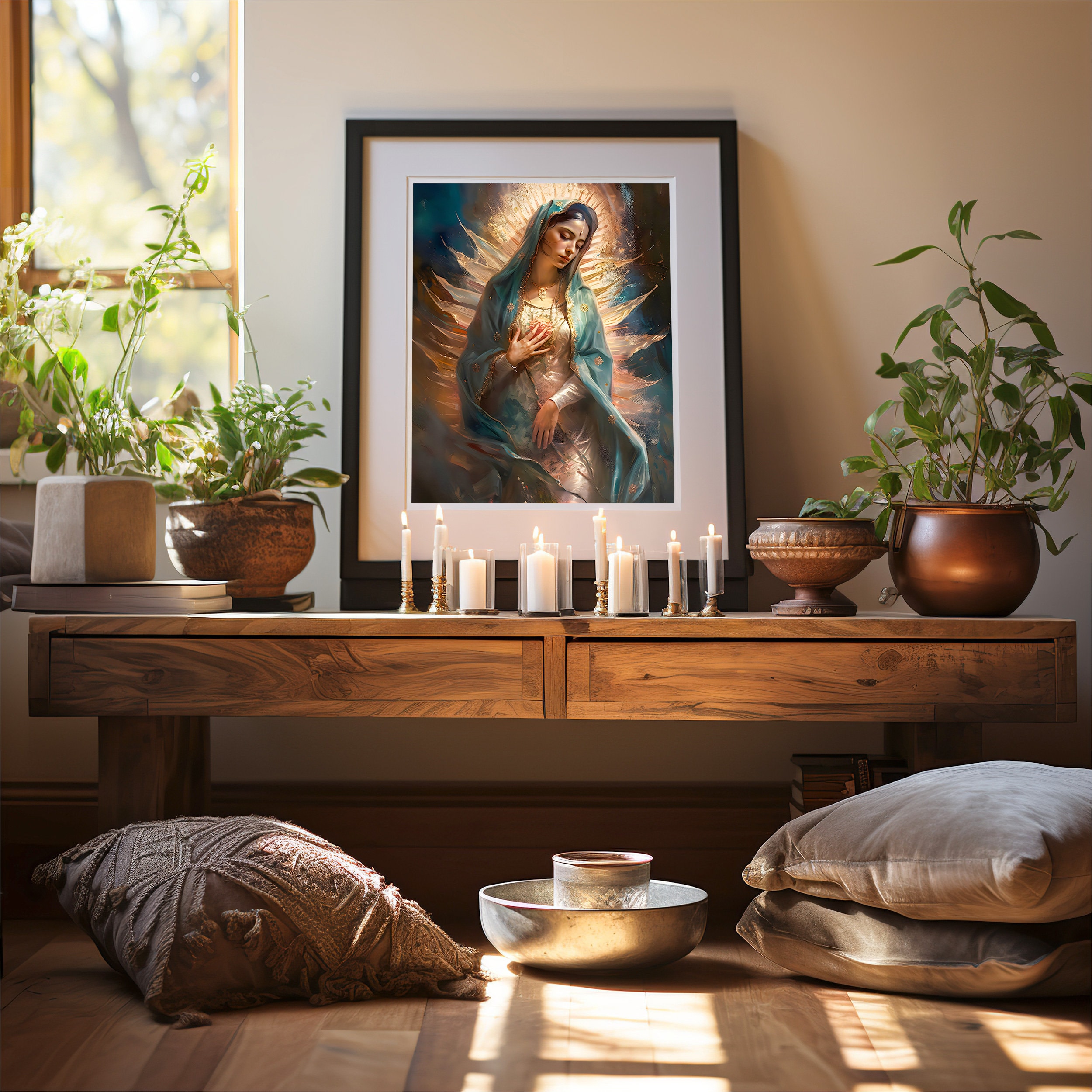 Virgen De Guadalupe Wall Art Prints Our Lady of Guadalupe Art Virgin ...