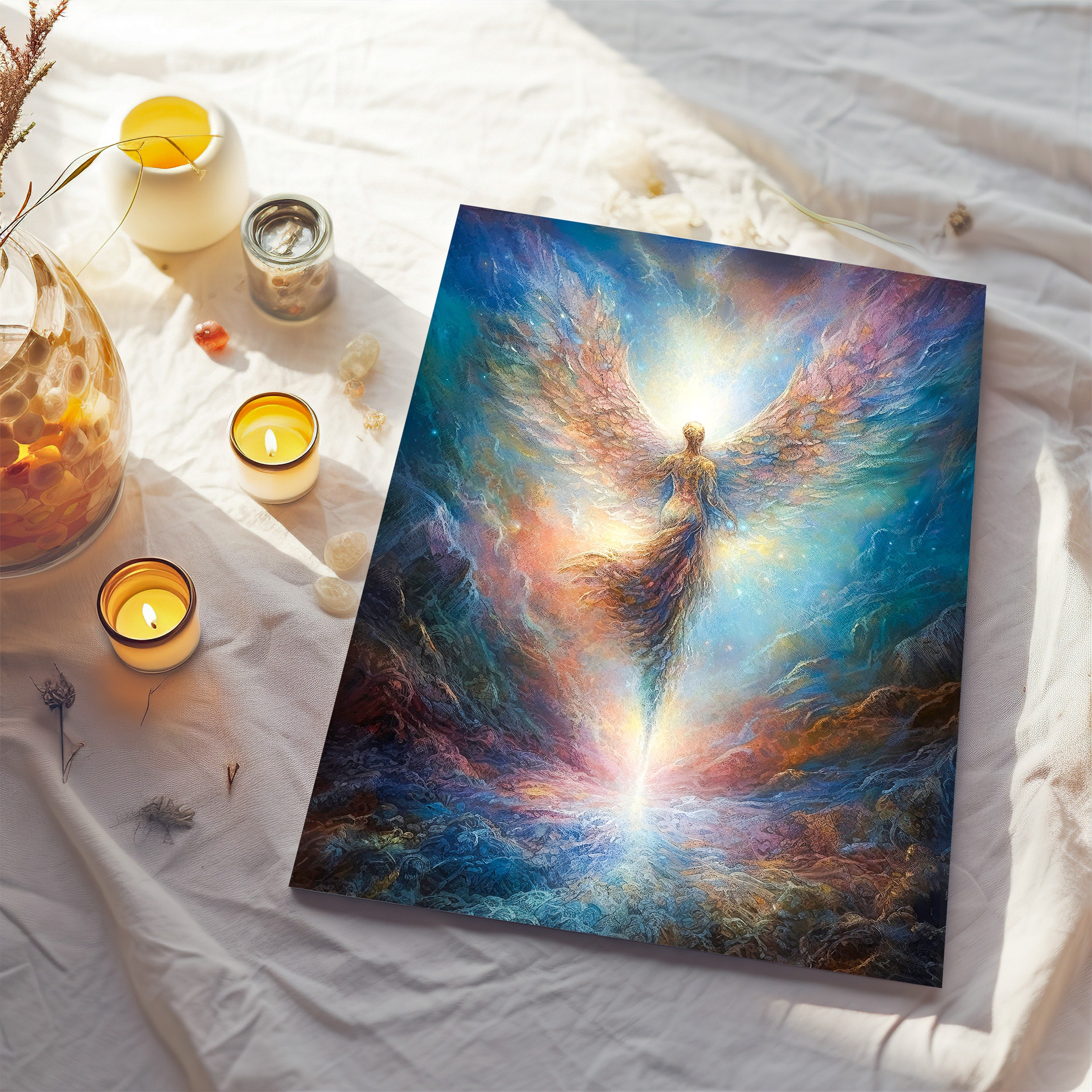 Angel Wall Art Prints Guardian Angels Spiritual Wall Art Gifts for Him ...