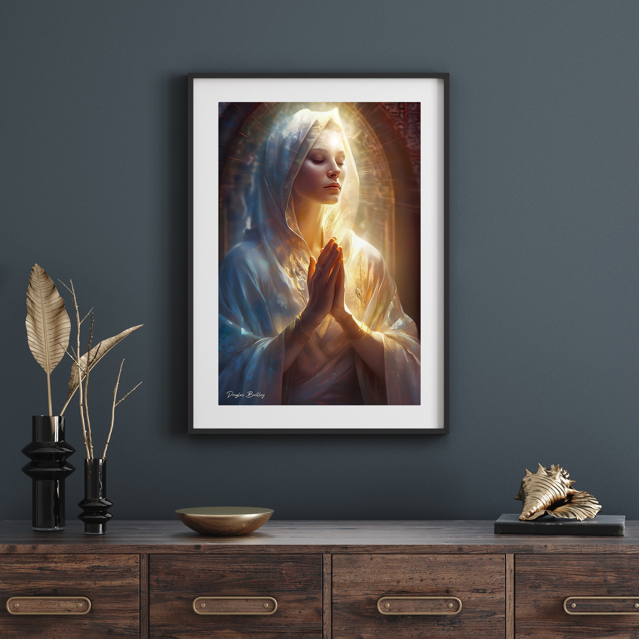 Virgin Mary Wall Art Prints Catholic Art Prints Gifts Spiritual Wall ...