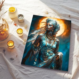Mawu African Moon Goddess Deity Wall Art Prints Divine Feminine ...
