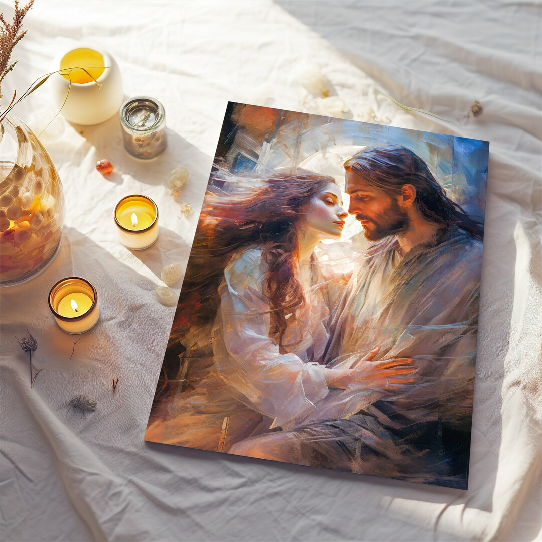 Jesus and Mary Magdalene Wall Art Prints Spiritual Art Prints Gifts ...