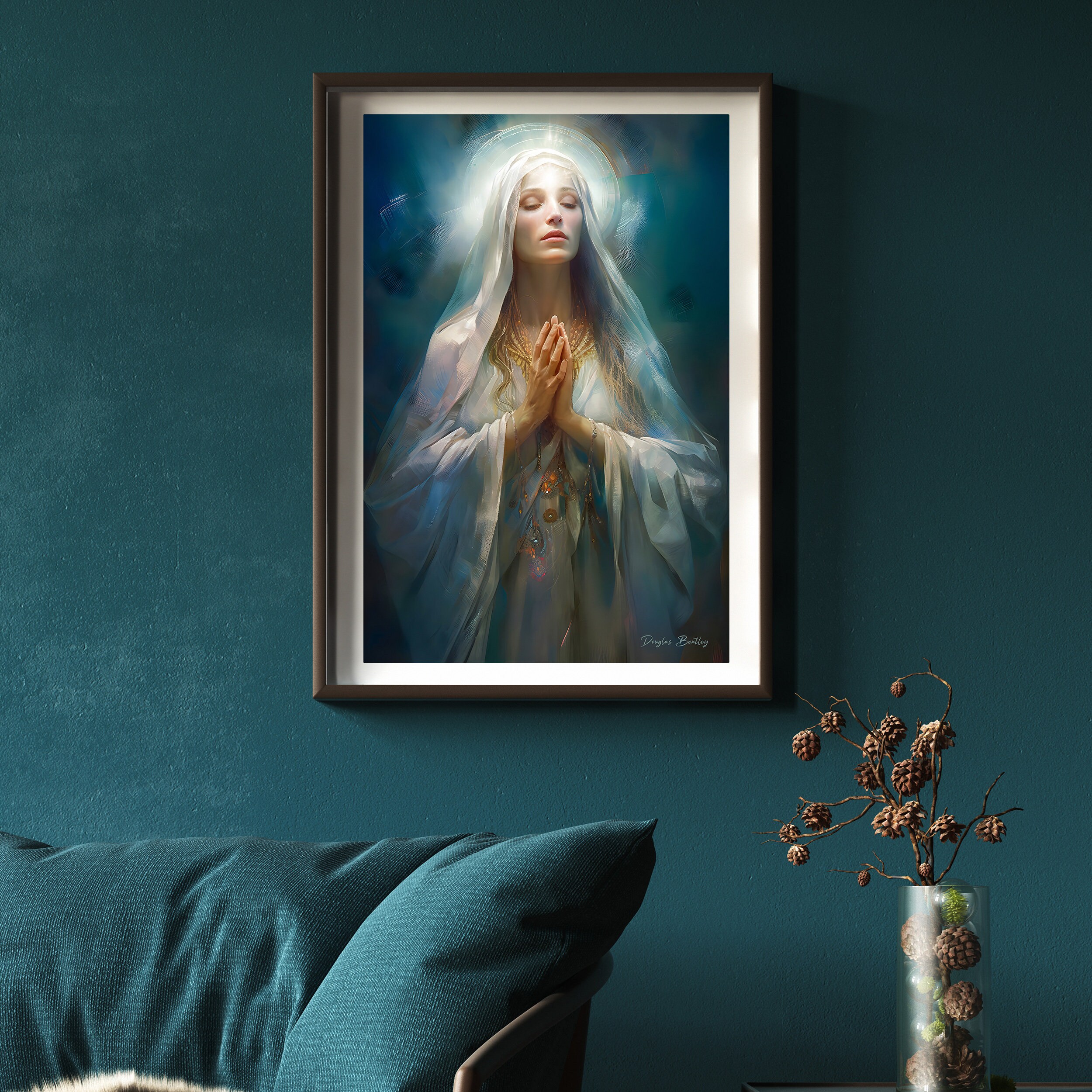 Virgin Mary Wall Art Prints Catholic Art Prints Gifts Spiritual Wall ...