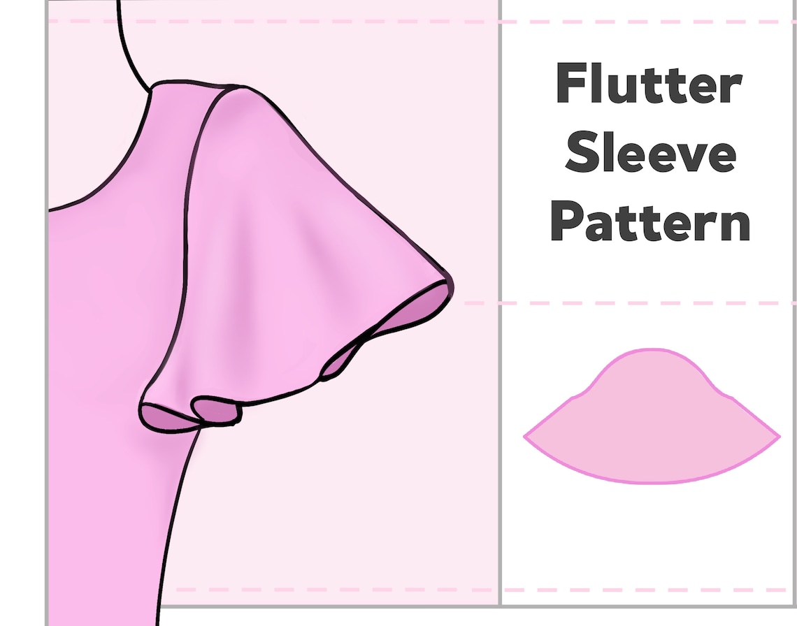 Flutter Sleeves Sewing Pattern Add on Sleeves Digital PDF - Etsy UK