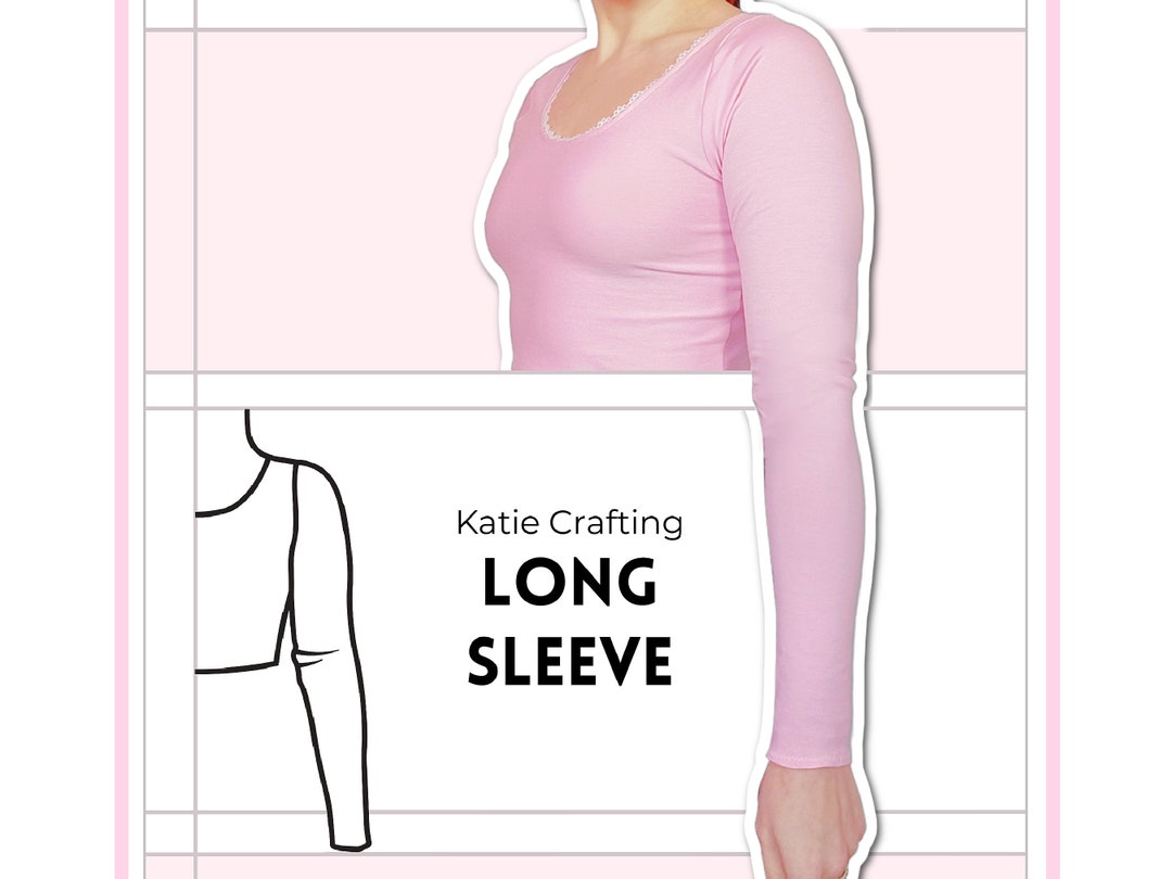 Long Fitted Sleeve Sewing Pattern | Mix & Match | Add on Sleeves ...