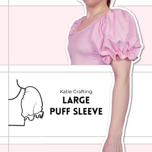 Large Puff Sleeve Sewing Pattern Mix & Match Add on Sleeves Digital PDF ...