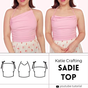 Multiway Strap Crop Top | Digital PDF Sewing Pattern | XS - 5XL ...
