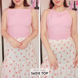 Multiway Strap Crop Top Digital PDF Sewing Pattern XS 5XL Instant ...