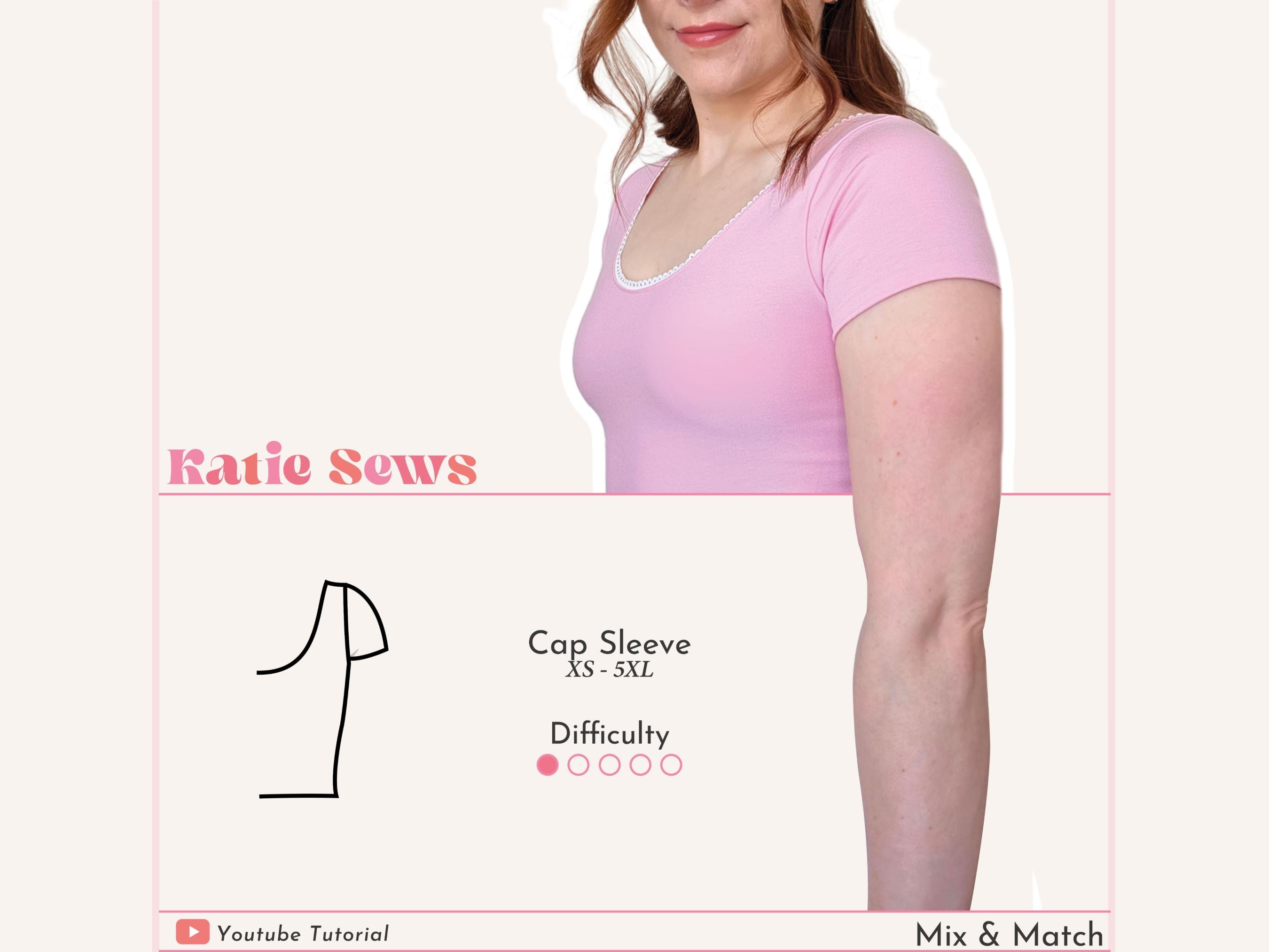 Cap Sleeve Sewing Pattern: Mix & Match Sleeves (digital PDF XS-5XL) - Etsy