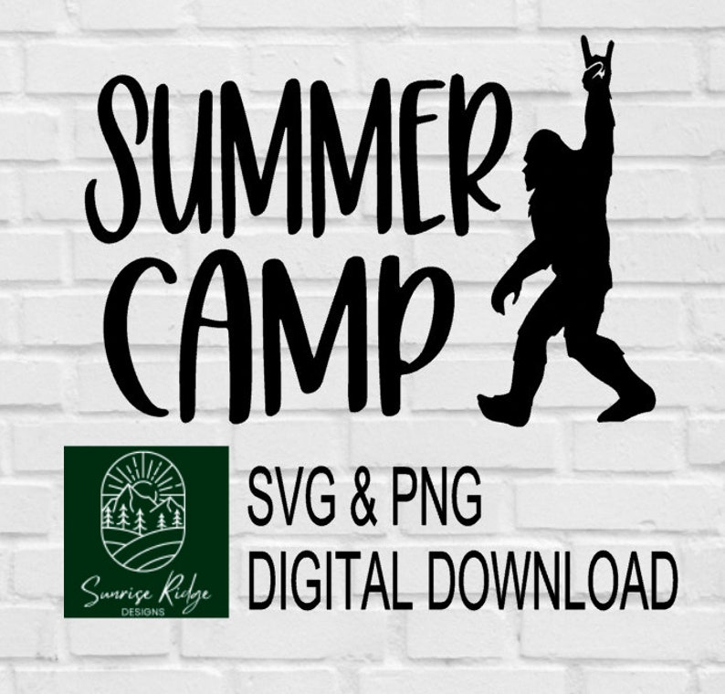 Summer Camp Svg, Diy Summer Camp Shirts, Happy Camper, Bigfoot Summer ...