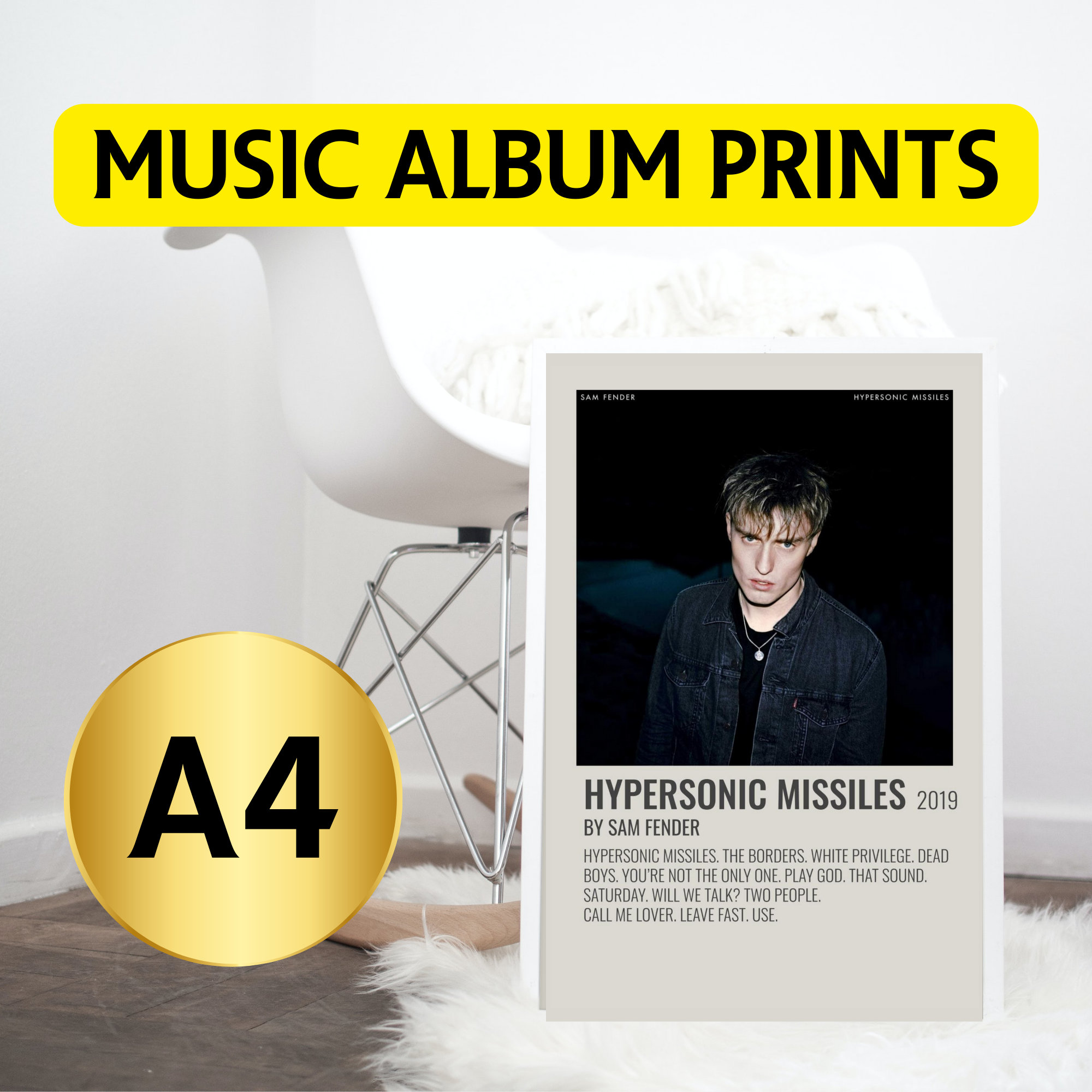Sam Fender Music Album Cover Print A4 Wall Art