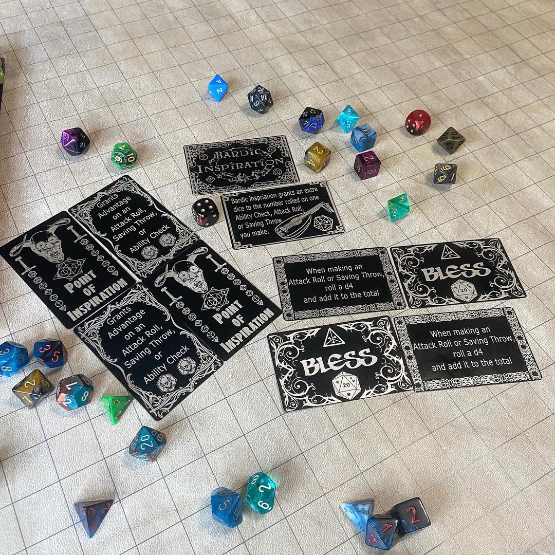 Dungeon Master Metal Cards - Bless and Inspiration - Etsy