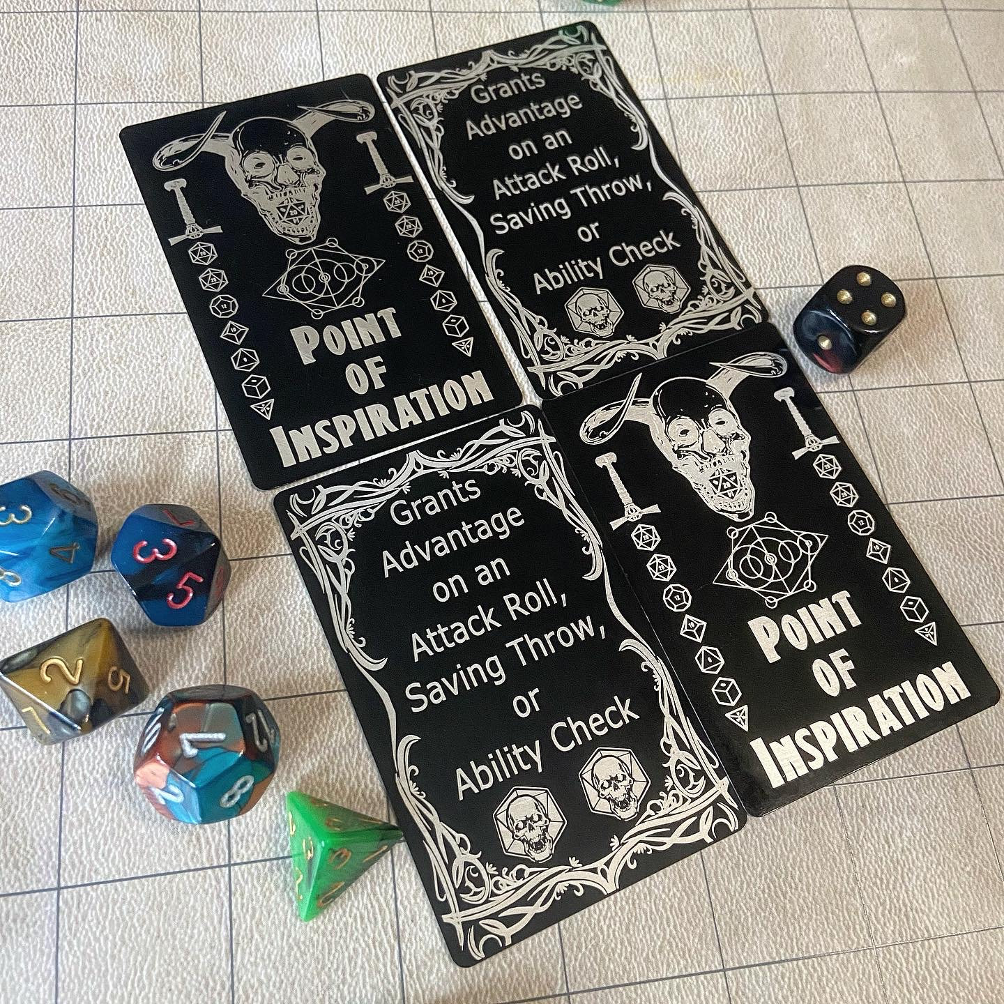 Dungeon Master Metal Cards Bless and Inspiration - Etsy