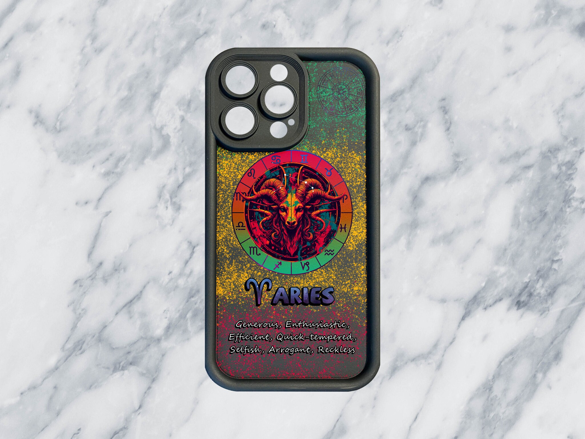Zodiac Aries Phone Case Zodiac Sign Case for iPhone 13 to 15 Pro Max ...