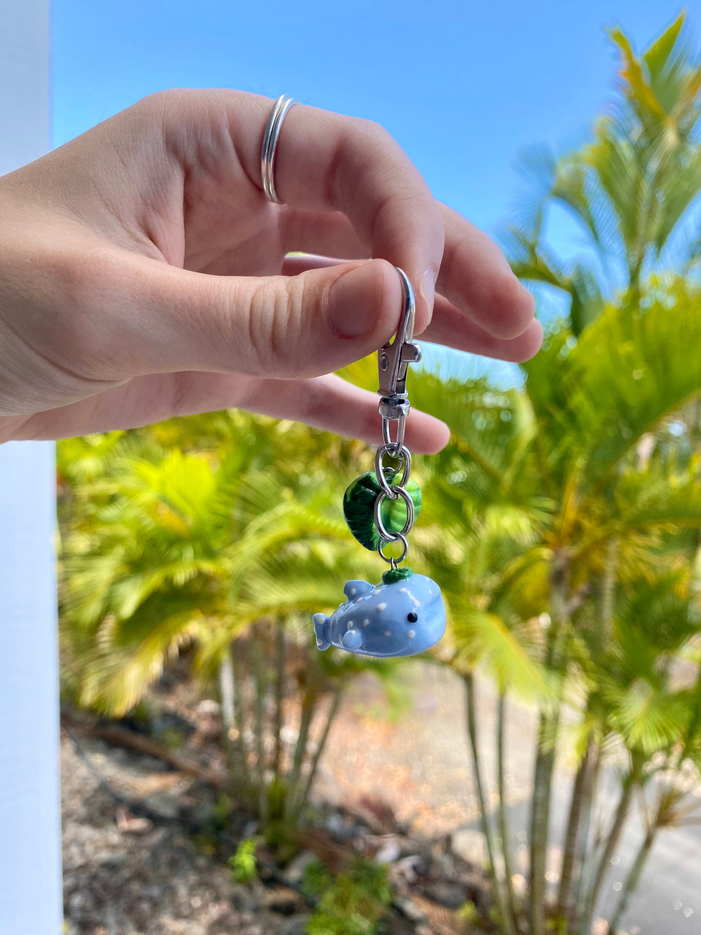 Whale Shark Keychain || Handmade Polymer Clay Figurine - Etsy