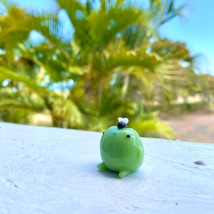 Awkward Jelly Frog Desk Buddy (with Teeny Bum!) || Handmade Polymer ...