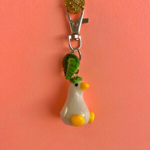 Awkward Goose Keychain || Handmade Polymer Clay Figurine - Etsy