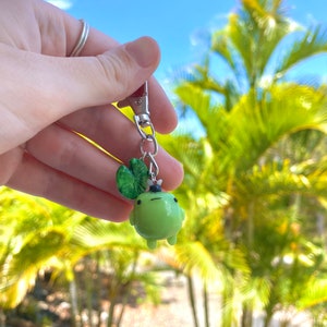 Awkward Jelly Frog Keychain (with Teeny Bum!) || Handmade Polymer Clay ...