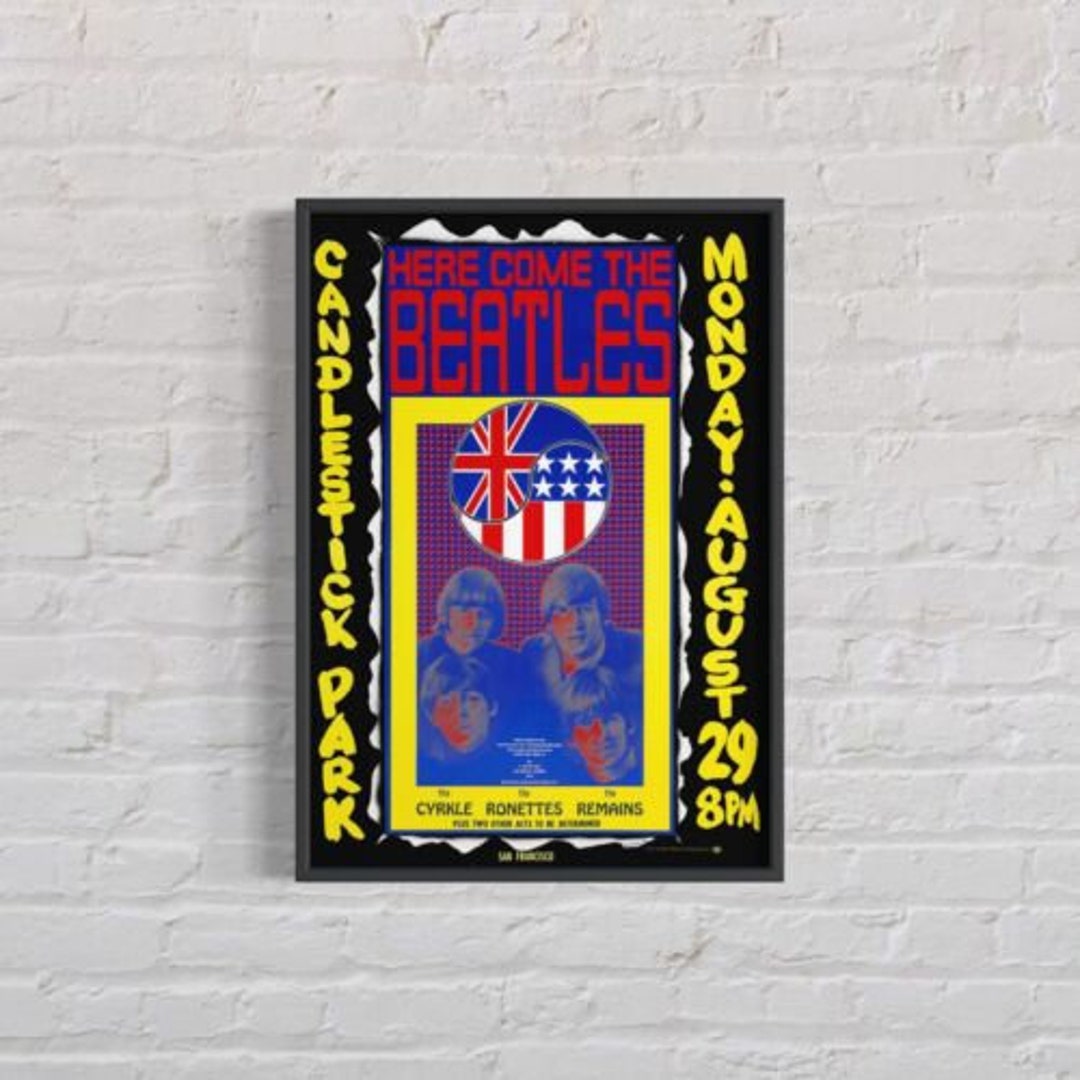 THE BEATLES candlestick Park 1966 Final Concert Poster - Etsy