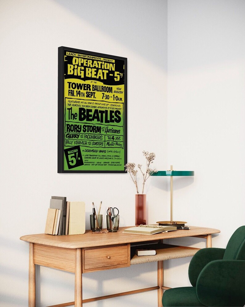 THE BEATLES 1962 Operation Big Beat 5 Tower Ballroom Poster AOR-1.112 ...