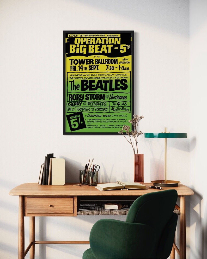THE BEATLES 1962 Operation Big Beat 5 Tower Ballroom Poster AOR-1.112 ...