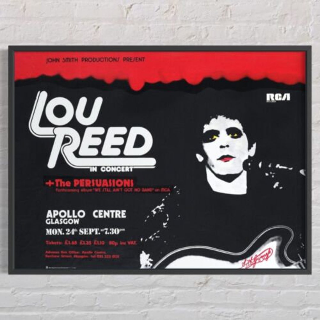 LOU REED berlin Tour 1973 Glasgow Apollo Concert Poster, 29.5x39.375 ...