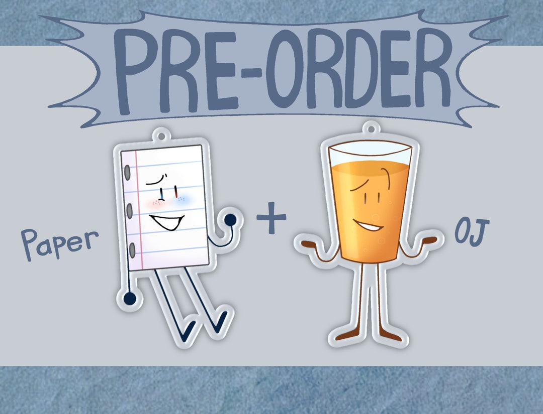 Inanimate Insanity Paper/oj Acrylic Keychains PREORDER - Etsy