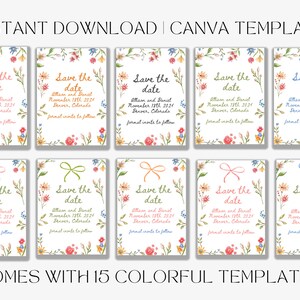 Colorful Save the Date Template | Watercolor Save the Date ...