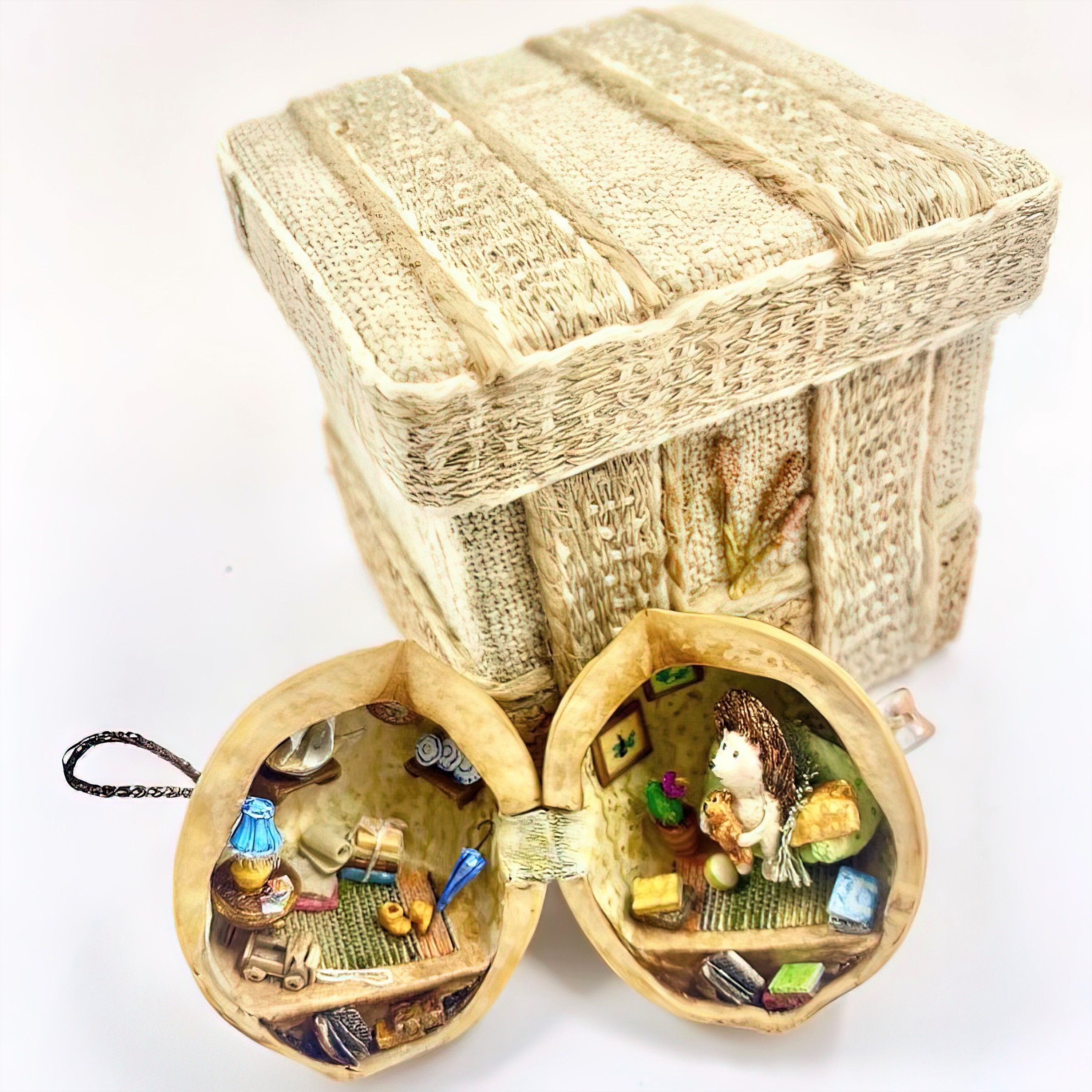 OOAK Walnut Miniatureminiature Nut hedgehog Woke - Etsy