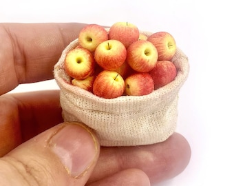 Apples 1/12 1/6 Scale, Miniature Fruit, Dollhouse Miniatures, Miniature ...